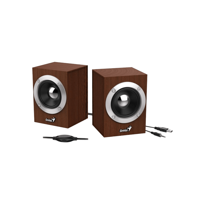 GENIUS Zvučnici za računar SP-HF280 WOOD (Braon) 2.0, 6W, 100Hz-20KHz, 4 Ohm