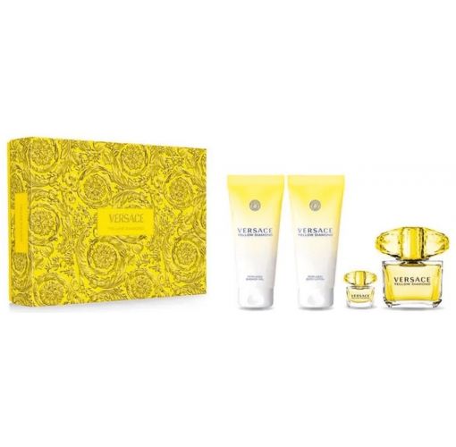 Versace Set Yellow Diamond W 90ml edt + 100ml BL + 100ml SG + 5ml edt