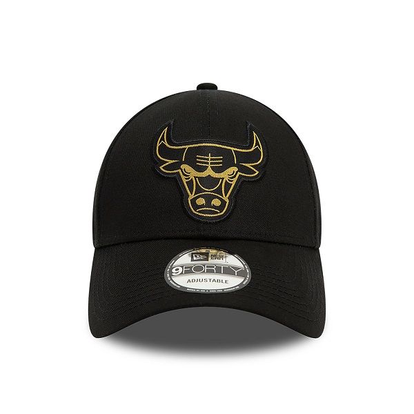 CHICAGO BULLS METALLIC BADGE 9FORTY ADJUSTABLE CAP 'BLACK'