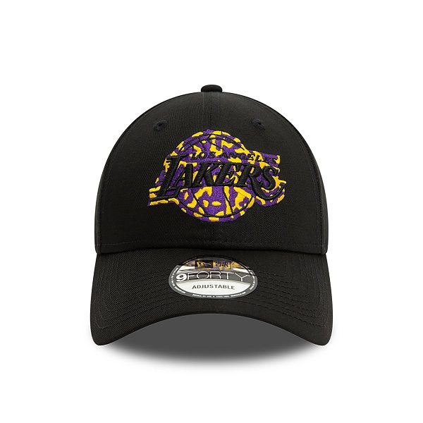 LA LAKERS SEASONAL INFILL 9FORTY ADJUSTABLE CAP 'BLACK'