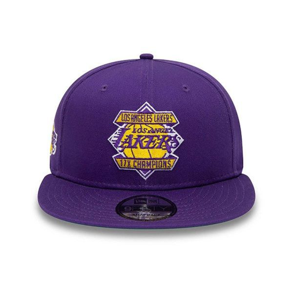 NEW ERA LA LAKERS DIAMOND PATCH 9FIFTY SNAPBACK CAP PURPLE