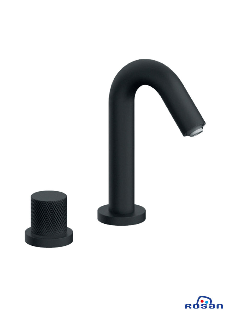 Baterija podgradna za lavabo S2 Black Rosan 230401B