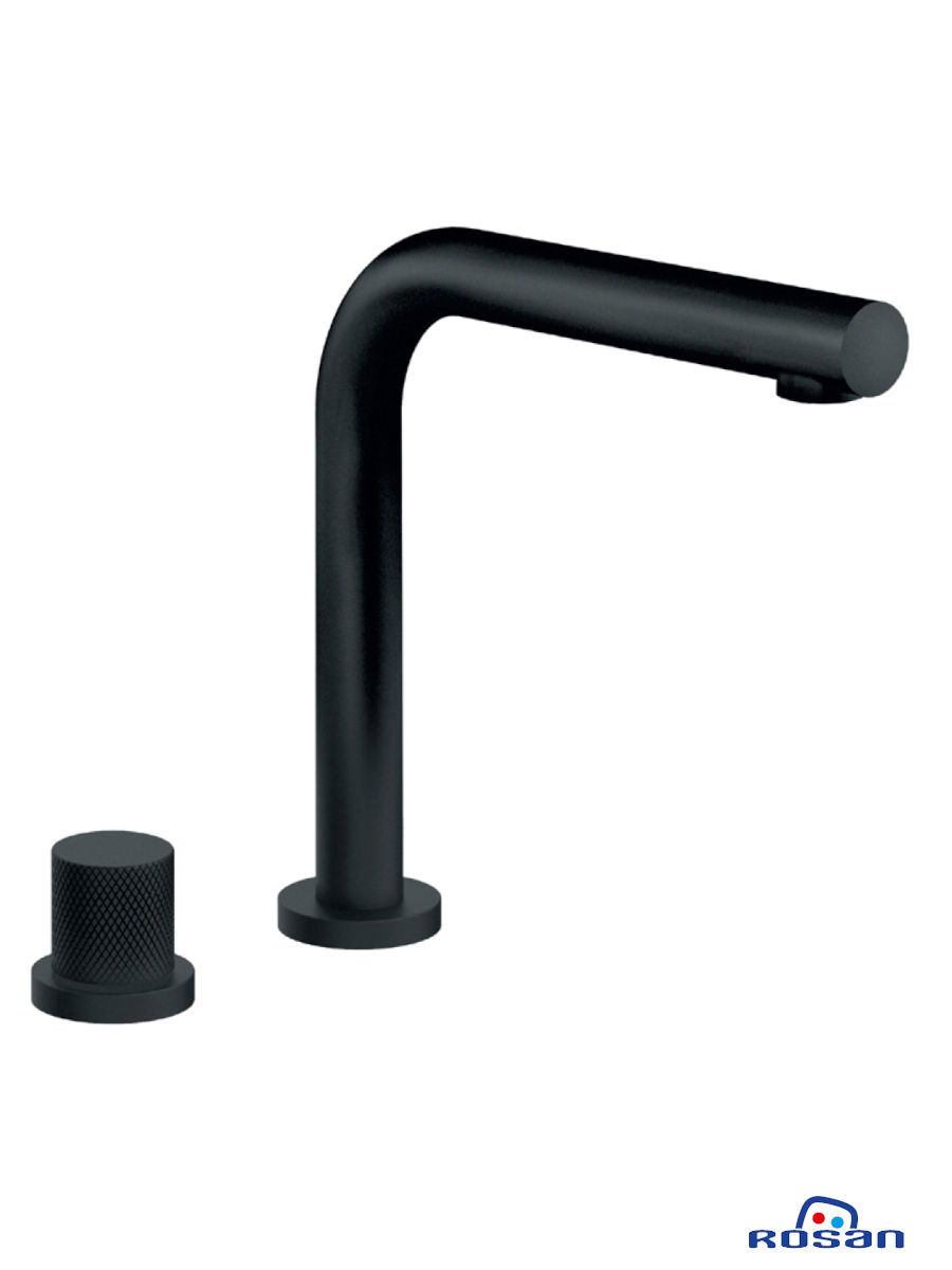 Baterija podgradna za lavabo visoka S2 Black Rosan 230409B