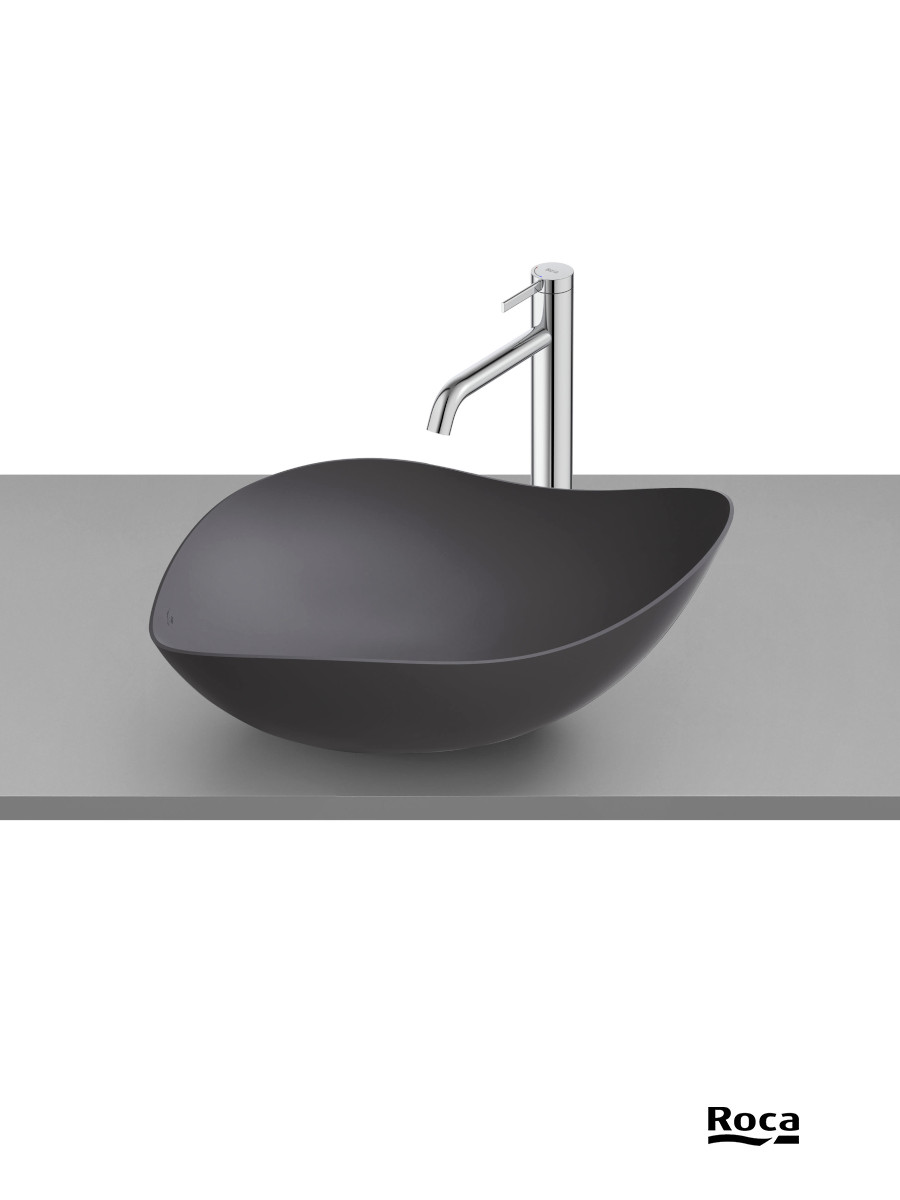 Lavabo nadgradni crni Ruy Ohtake 55×38,5cm Roca