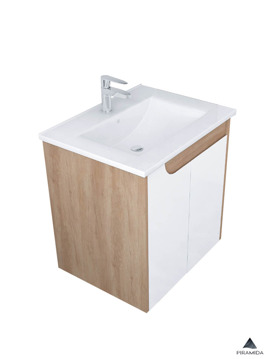 Lavabo sa ormarićem Euridika Oak 60cm Piramida