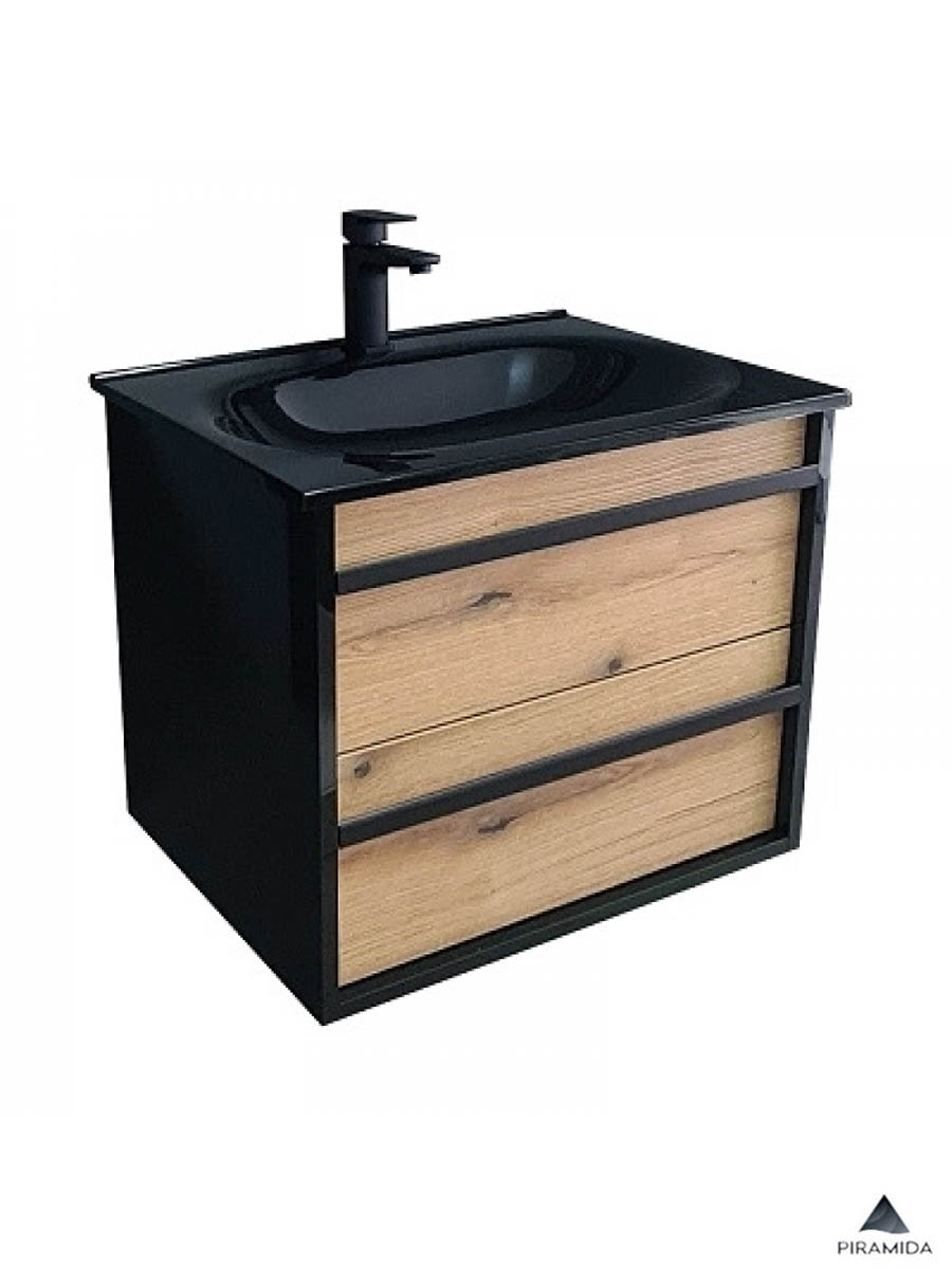 Lavabo sa ormarićem Euridika Oliva-Black 65cm Piramida