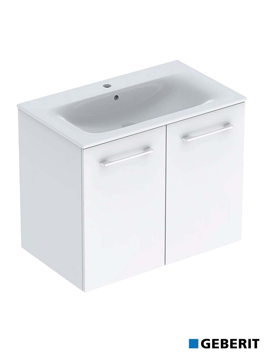 Lavabo sa ormarićem 80cm Selnova Square bela sjaj Geberit