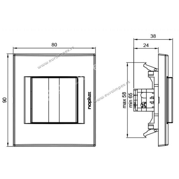 GRLO ZA LUSTER E14 BELO 62036 HL587