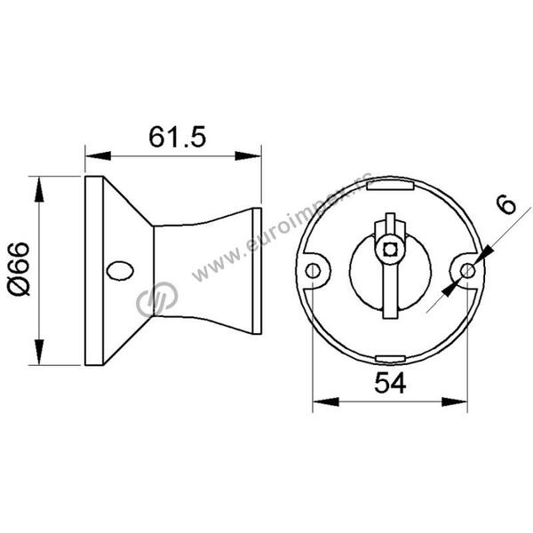 GRLO BAKELITNO E27 ZIDNO RAVNO 120L Nopal lux