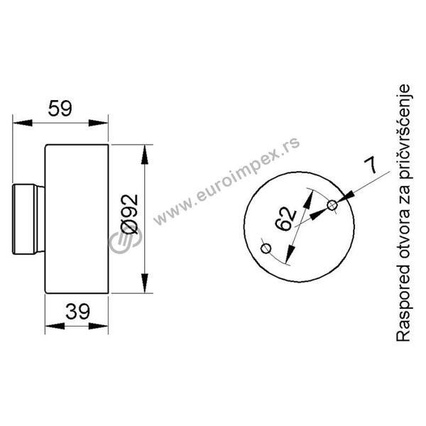 MOTOR ZA USISIVAC 1800W Samsung VAC044UN fi135mm h-118mm