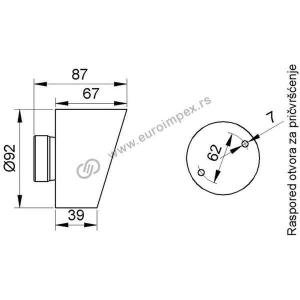 832513C.2 Taster sklopka za zvono sa lokatorom 10AX 250V~ CRNA Nopal Lux Primera