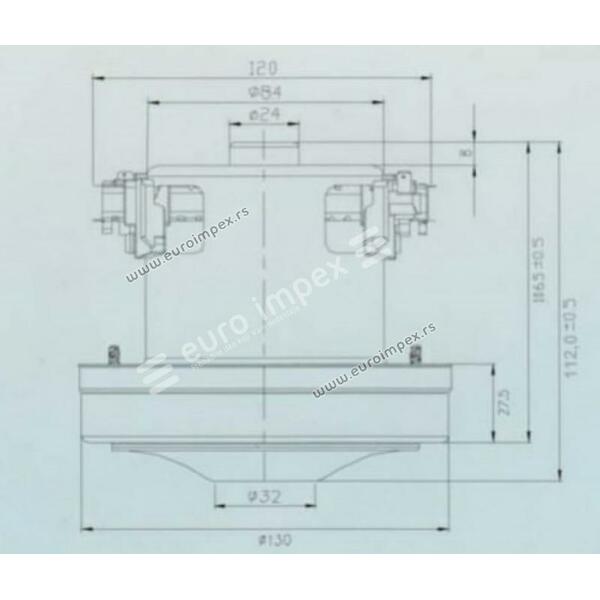 MOTOR ZA USISIVAC 1400W CG04(CG05) fi=138mm h=115mm