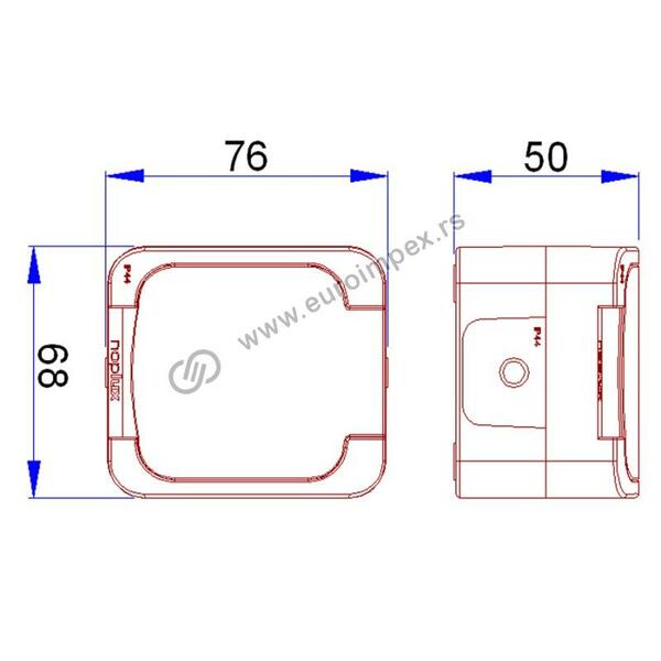 POLUPLAFONJERA BRODSKA SVETILJKA 1xE27 OPAL IP54 CRNA 400.123.114 AQUA TEB