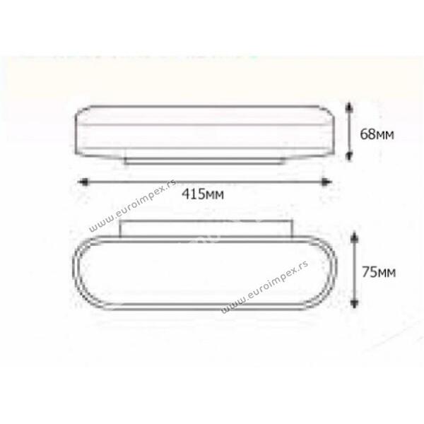 DOZNA PVC 95x95mm uzidna Elid /111/