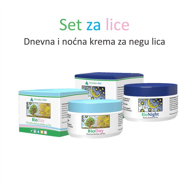 Set za negu lica - prirodna dnevna krema i noćna krema za lice 2 x 50 ml
VRHUNSKA NEGA LICA