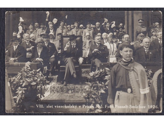 Češka 1926 Prag - Sokolski slet razglednica
