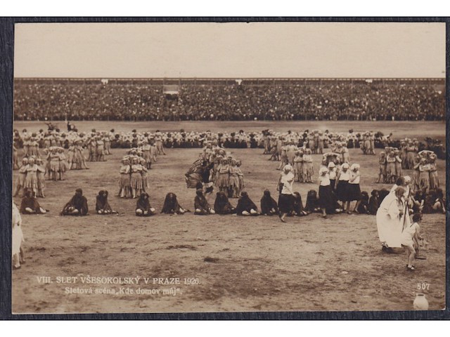 Češka 1926 Prag - Sokolski slet razglednica