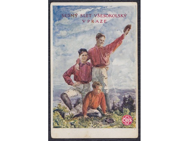 Češka 1920 Prag - Sokolski slet razglednica