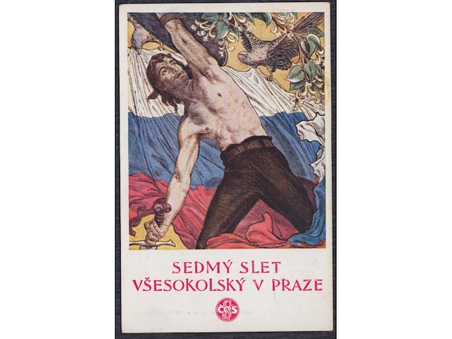 Češka 1920 Prag - Sokolski slet razglednica
