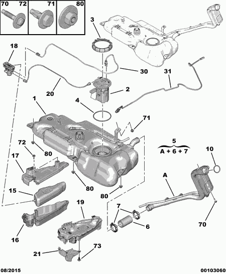 PLOVAK BEZ PUMPE PEUGEOT 208