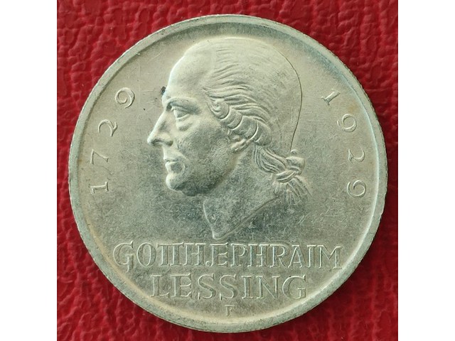 5 REICHSMARK 1929 F srebro