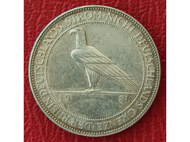 5 REICHSMARK 1930 F srebro