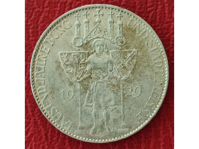 5 REICHSMARK 1929 E srebro