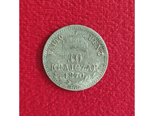 10 KRAJCZAR 1870 GY.F. srebro