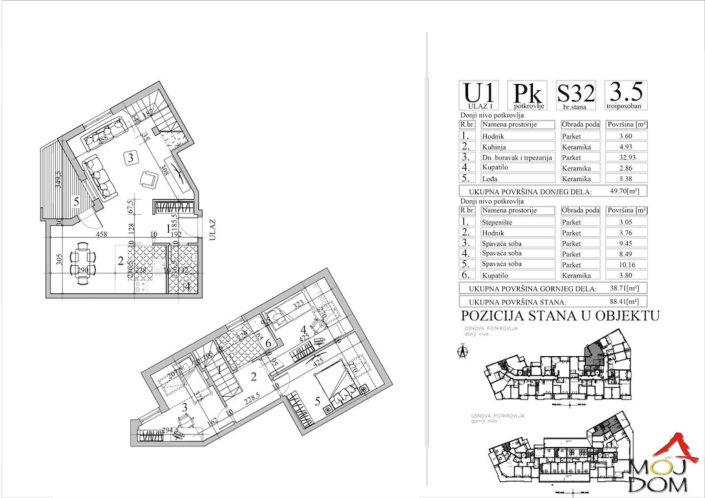 Stan,NOVI SAD,GRBAVICA,kv: 96, € 271800, ID: 1027548