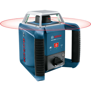 Bosch rotacioni laser GRL 400 H + BT 170 HD + GR 240 + LR 1 prijemnik + stativ + merna letva u koferu 061599403U