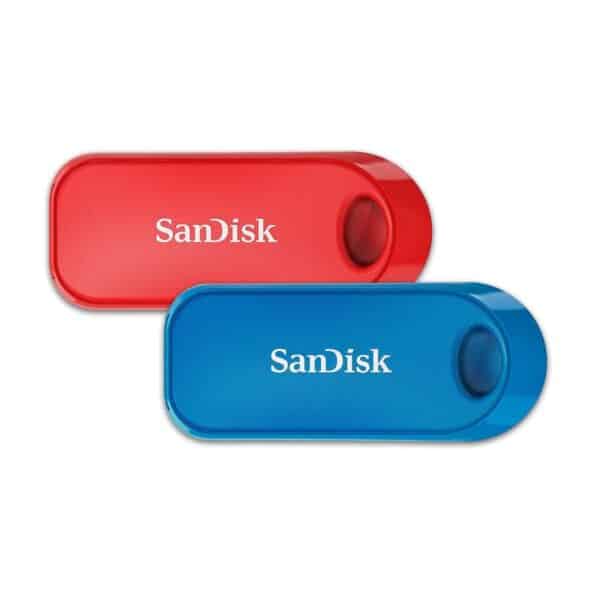 SANDISK CRUZER SNAP USB 32GB TWIN PACK CRVENI/PLAVI (2 KOM. U PAKOVANJU)
