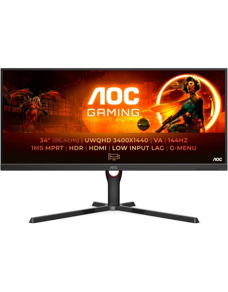 AOC U34G3XM 34" UWQHD 144Hz 1ms Monitor