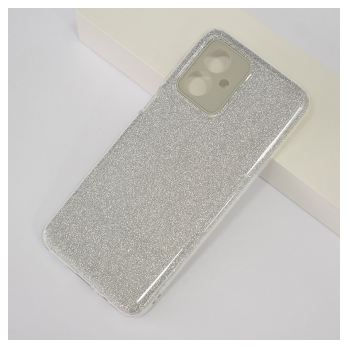 Maska Crystal Dust za Motorola Moto G54 srebrna