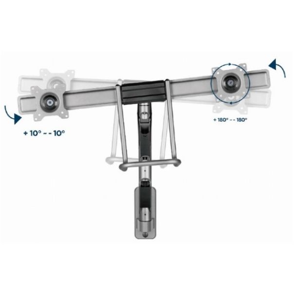 GEMBIRD Nosač MA-WA2-02 dupli, za monitor, 17"-32", zidni