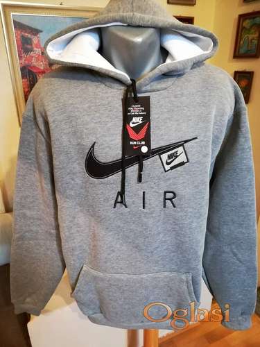 Novi muski duks sa kapuljacom Nike Sivi 2XL Debeli Zimski