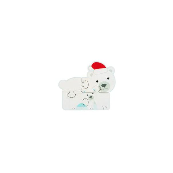 Drvene mini puzzle - polarni medved