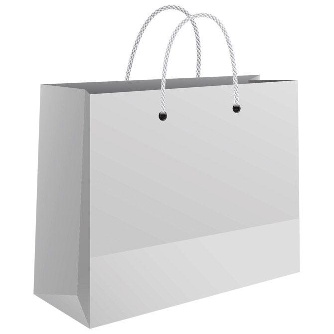 Kese ukrasne-butik male 24x16x7cm sjajne plastificirane Fornax bele