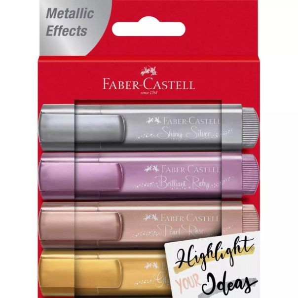 FABER CASTELL Tekst markeri Metalic 46, set 1/4 154640