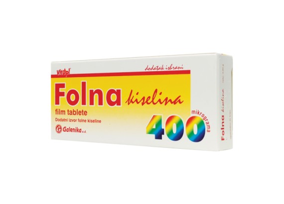 VITUP!® Folna Kiselina 400 mcg 30 film tableta