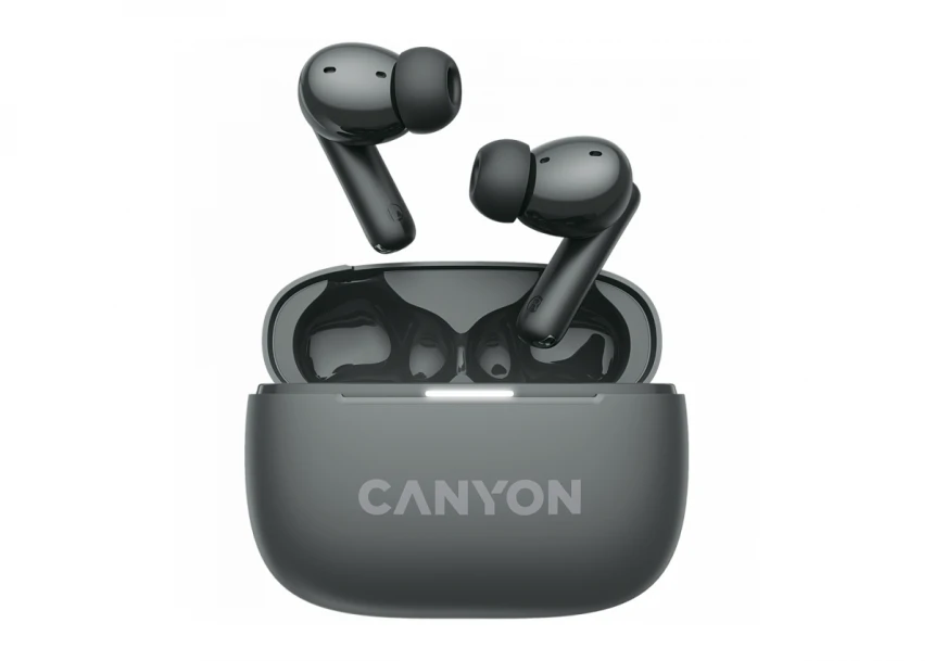 CANYON OnGo TWS-10 ANC+ENC, Bluetooth Headset, microphone, BT v5.3 BT8922F, Frequence Response:20Hz-20kHz, battery Earbud 40mAh*2+Charging case 500mAH, type-C cable length 24cm,size 63.97*47.47*26...