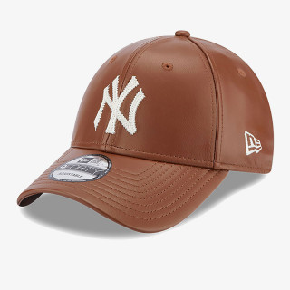 NEW ERA Kačket MLB LEATHER 9FORTY NEYYAN BRSWHI