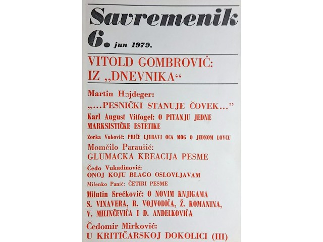 Vitold Gombrovič iz „Dnevnika“ Časopis Savremenik