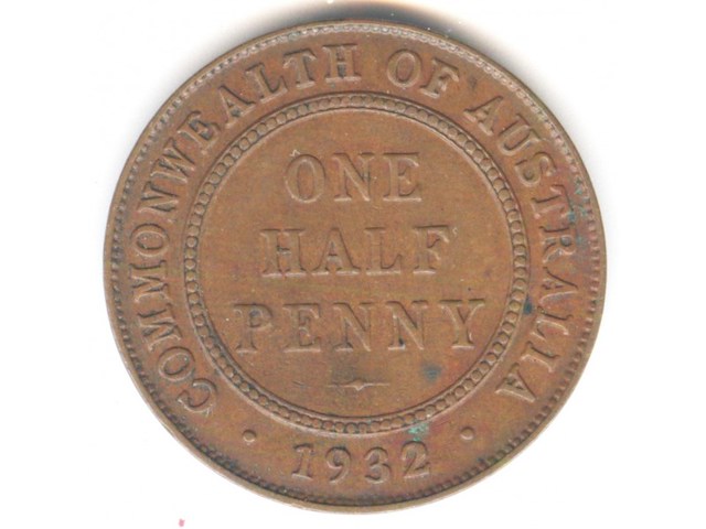 Australija 1/2 penny 1932