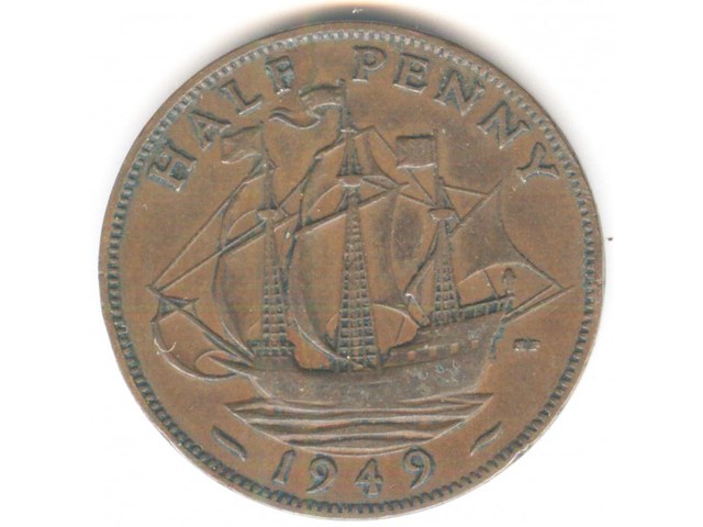 Velika Britanija 1/2 penny 1949