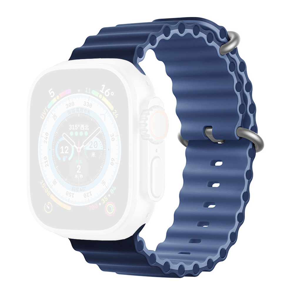 Smart Watch Ocean Strap 44/45/49mm Light Blue/Deep Navy