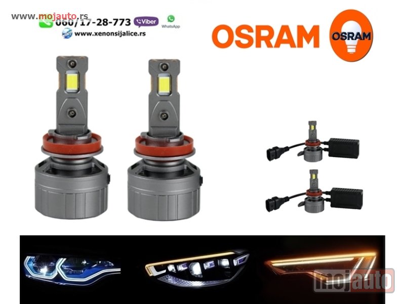 Led sijalice 880,881 h27 brend osram kan bus 12000 lumena 80w