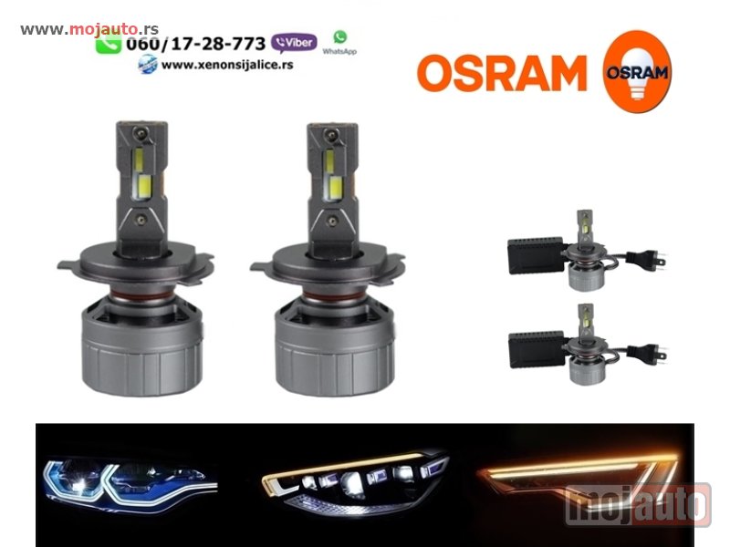 Led sijalice h4 brend osram kan bus 12000 lumena 80w