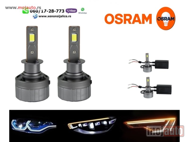 Led sijalice h3 brend osram kan bus 12000 lumena 80w