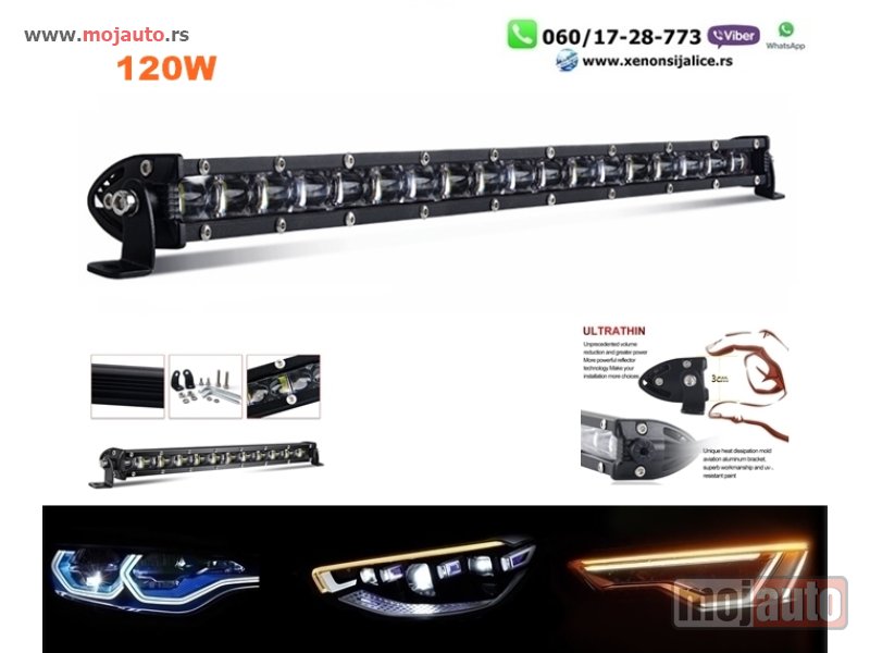 Led bar 68cm 27 inca 120w model 9d slim