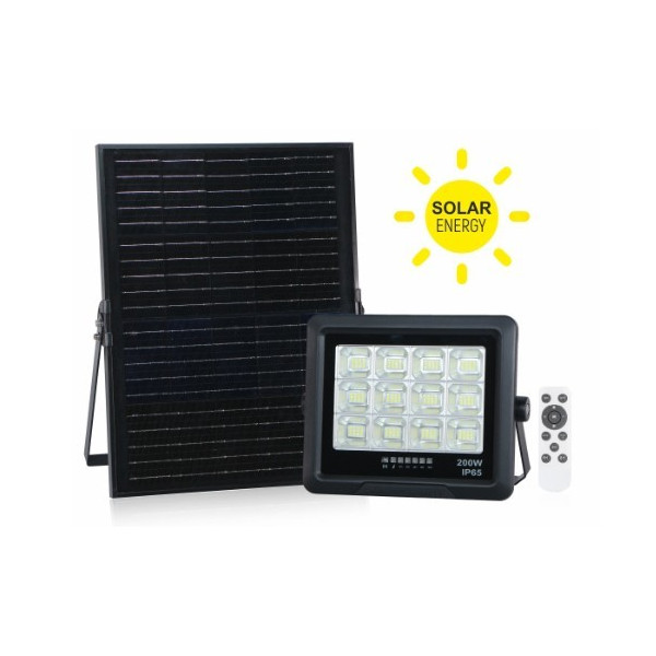 Solarni LED reflektor M452200 ABS 200W 6500K sa solarnom pločom i daljinskim